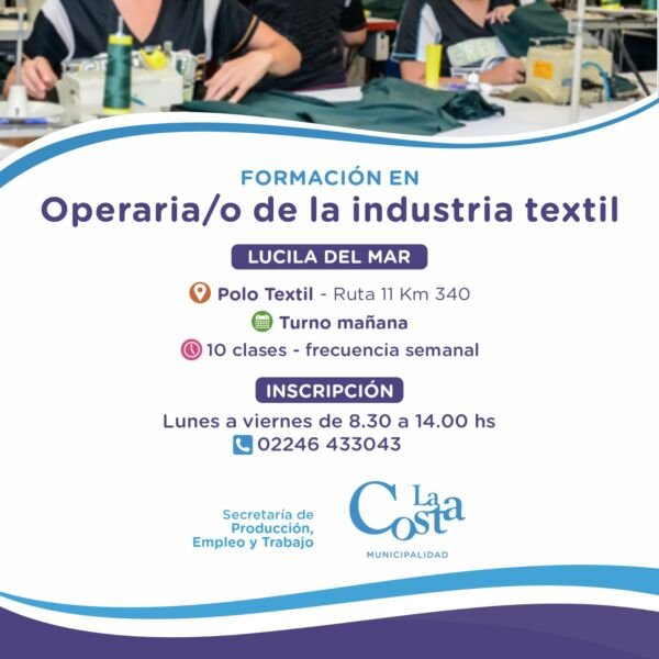 Abrió la inscripción al taller de formación en Operario de la Industria ...